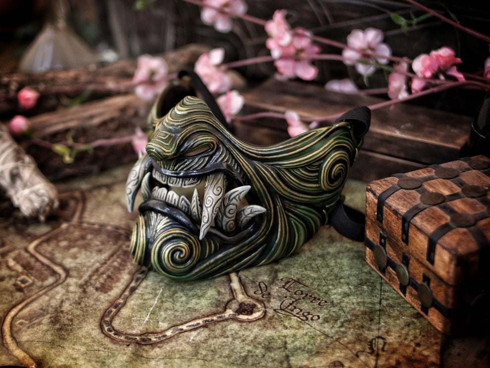 Japanese oni samurai mask Mempo – Outcast Props