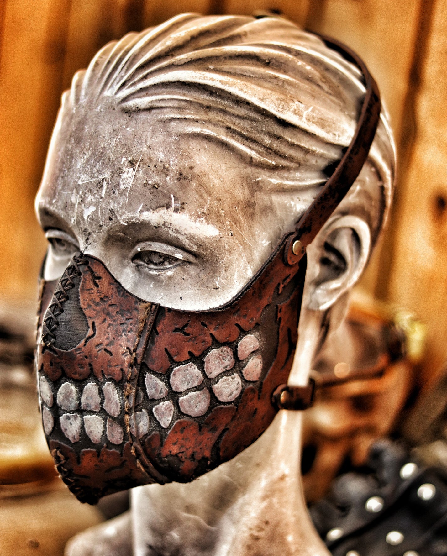 Zombie Leather Face Mask – Outcast Props