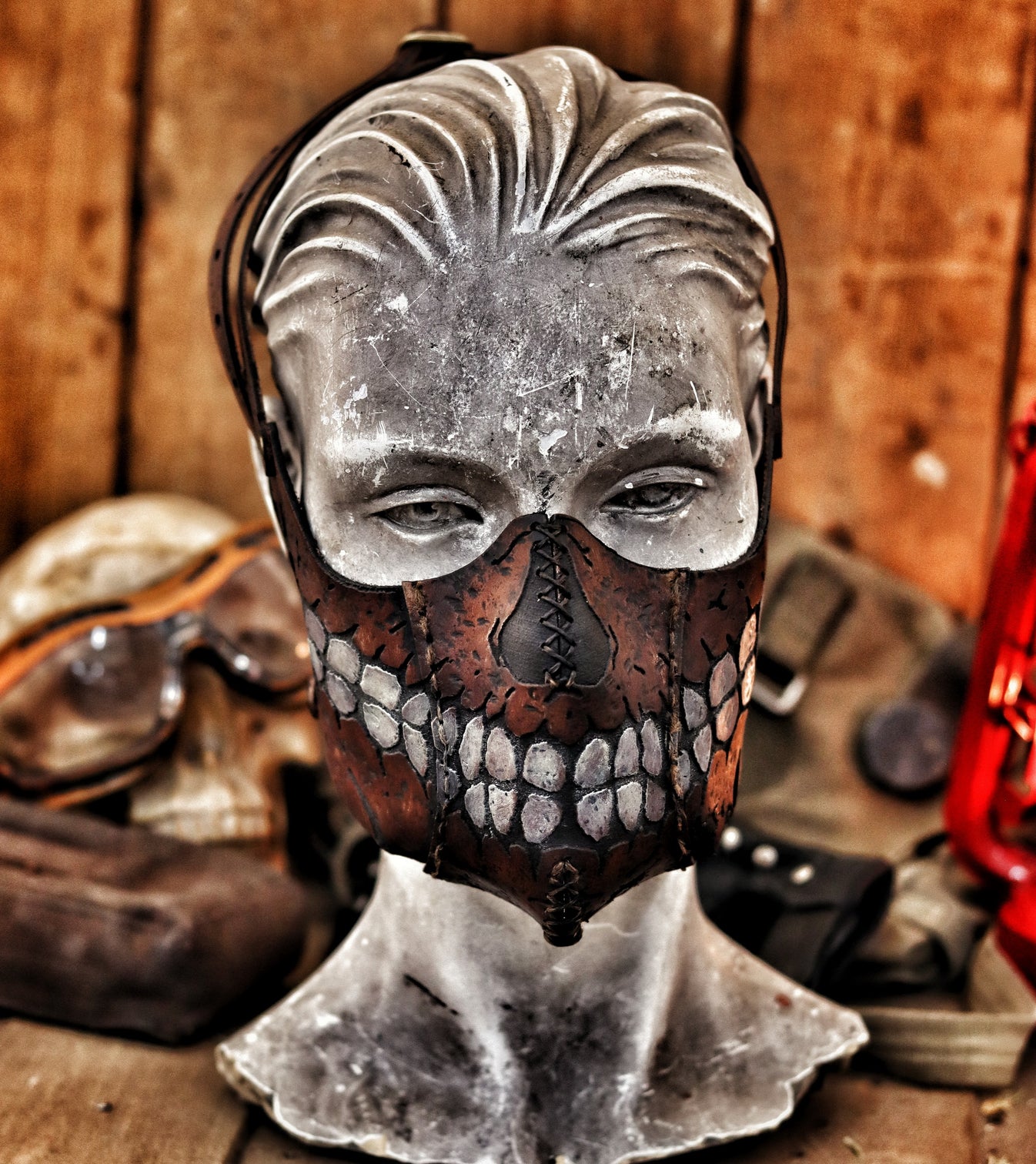 Zombie Leather Face Mask – Outcast Props